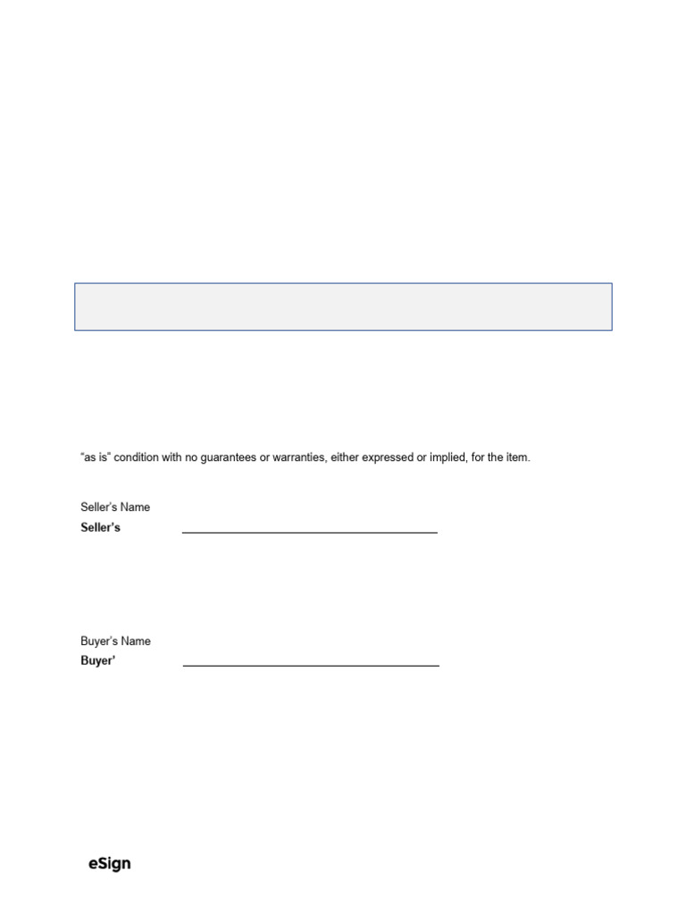 Bicycle Bill of Sale Template | PDF