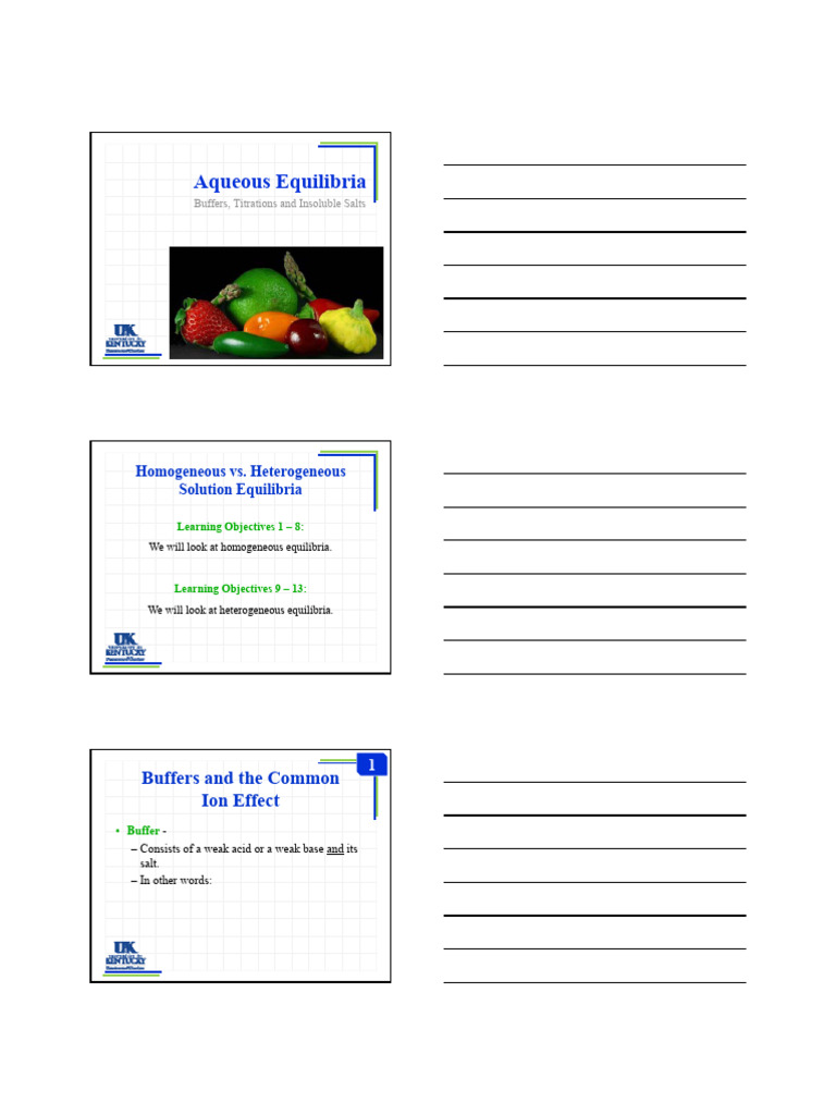 Aqueous-Equilibria-Lessons Student | PDF | Solubility | Acid