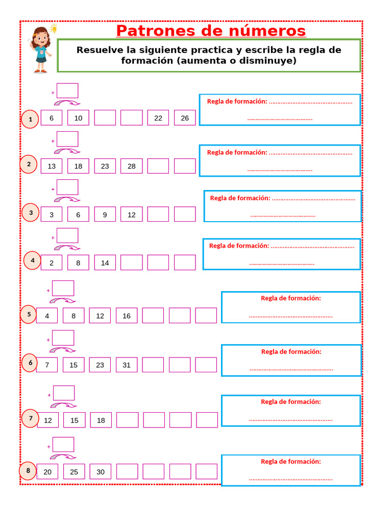 26 - 07 Practica de Patrones Numericos | PDF