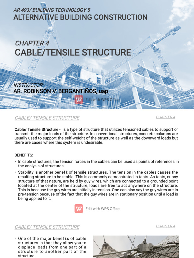 Cable Tensile-Structure | PDF | Building Engineering | Structural ...