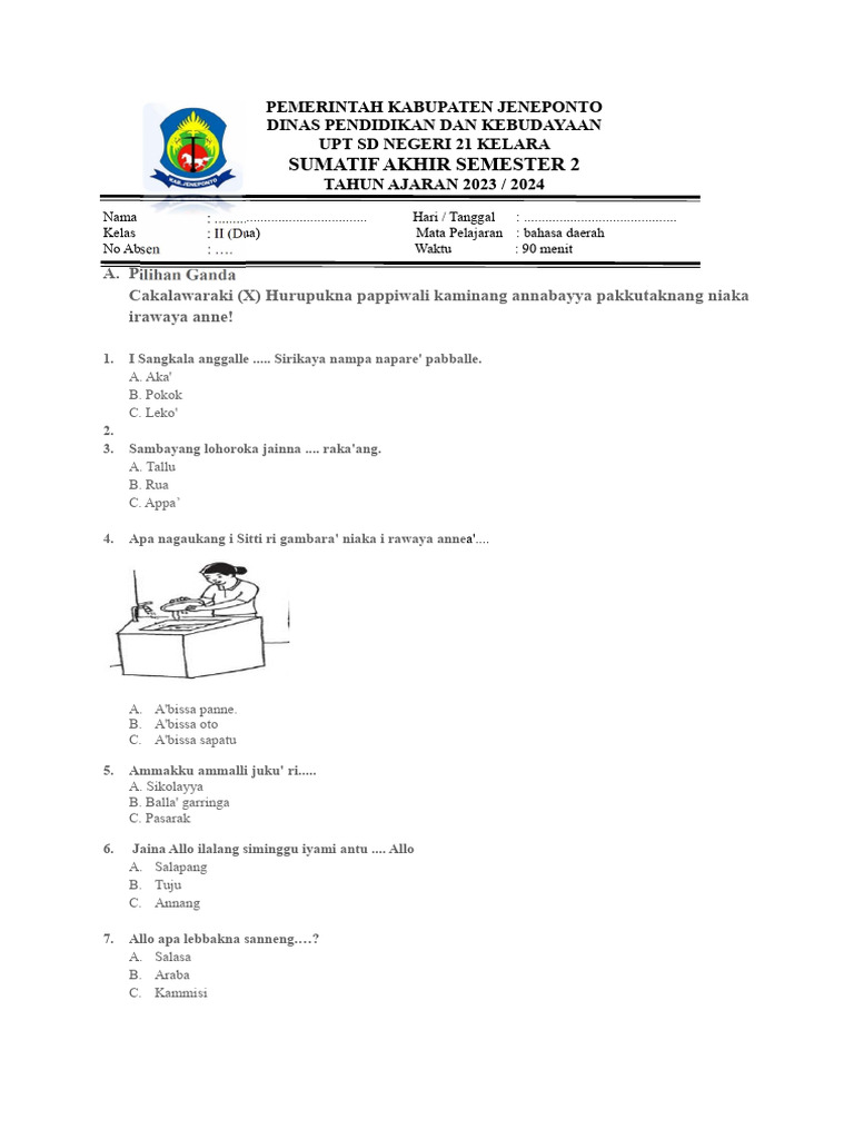 Soal Mulok Kelas 2 | PDF