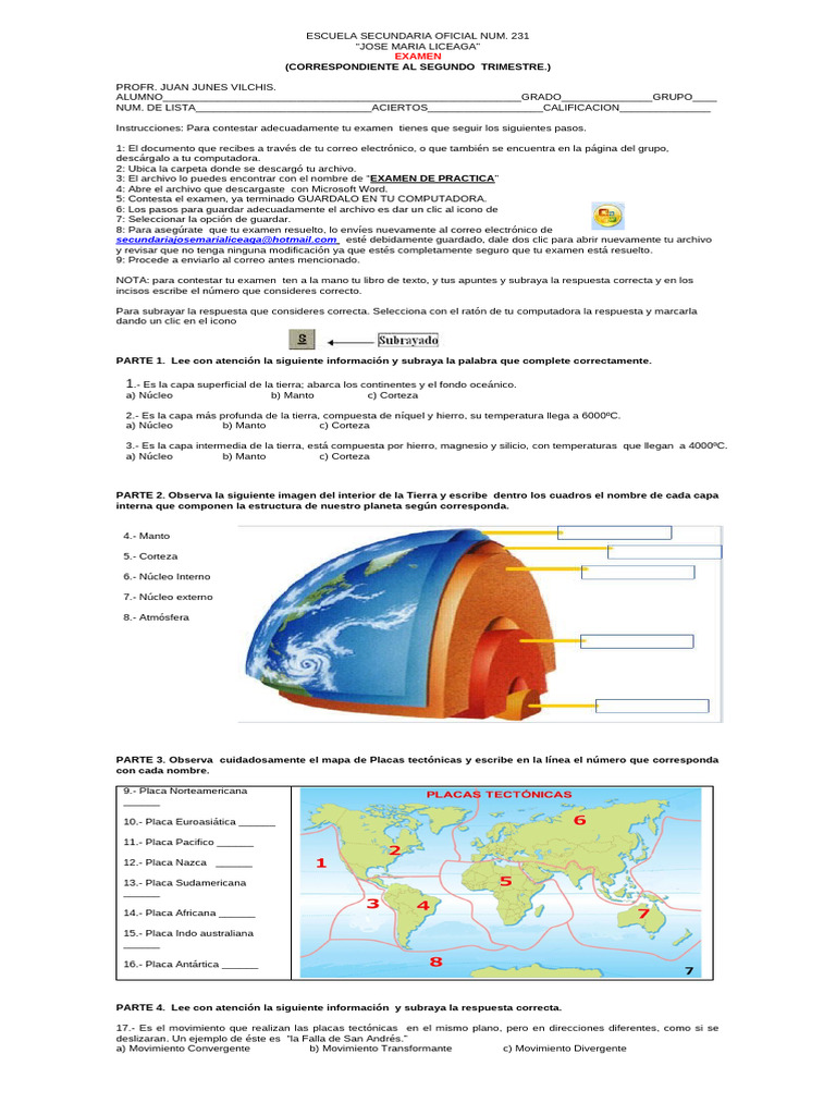 Examen Segundo Trimesre 2020 | PDF | Clima | Clima templado