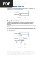 Tosca Random Number and Text Syntax | PDF | Numbers | Parameter ...
