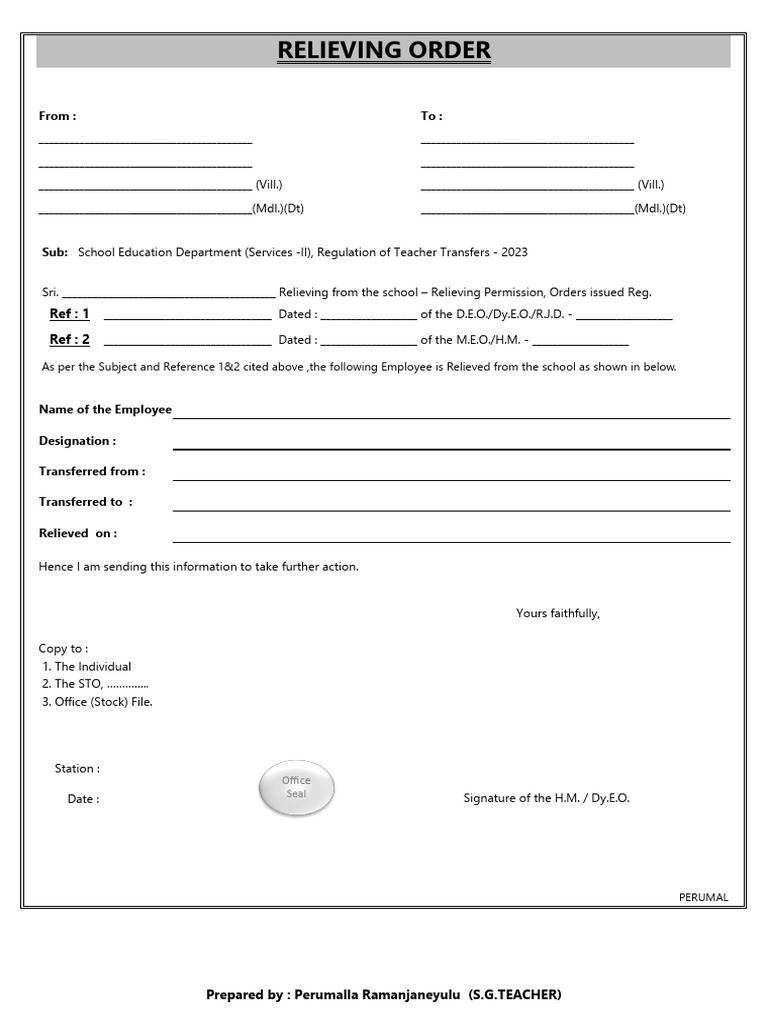 Empty Releiving Joining 2023 | PDF