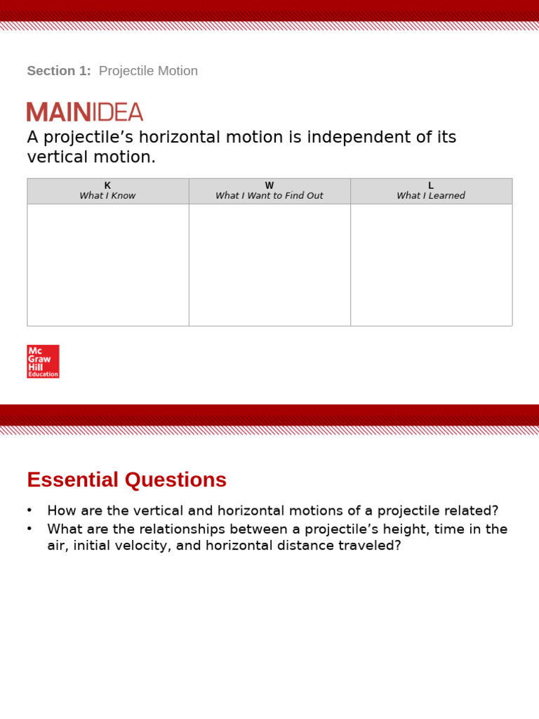1+classroom - Presentation - Toolkit - Projectile - Motion 1,2,3 | PDF ...