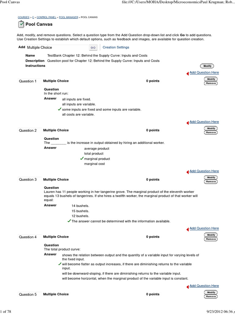 Chapter 11 - Answers | PDF | Labour Economics | Marginal Cost