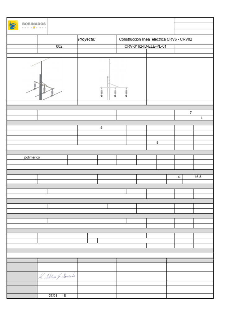 E-002 - S-123 - Inspección de Estructuras LMT | PDF | Aislador (Electricidad) | Materiales