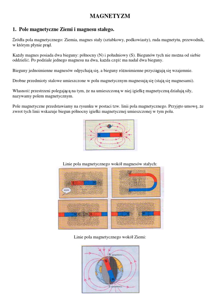 Magnetyzm Notatka | PDF