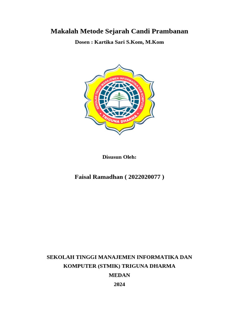 Makalah Sejarah Candi Prambanan | PDF