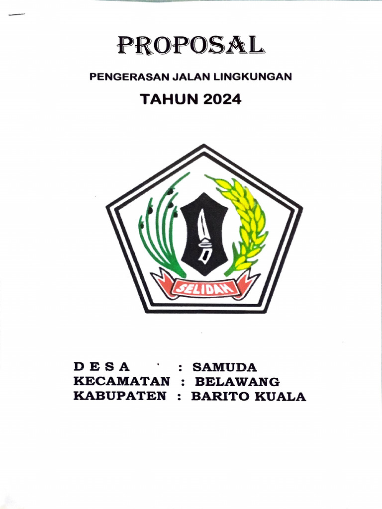 Proposal Jalan Lingkungan | PDF