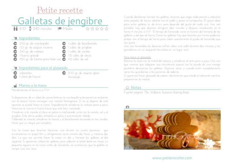 Receta de Galletas de Jengibre Caseras | PDF | Galleta | Alimentos