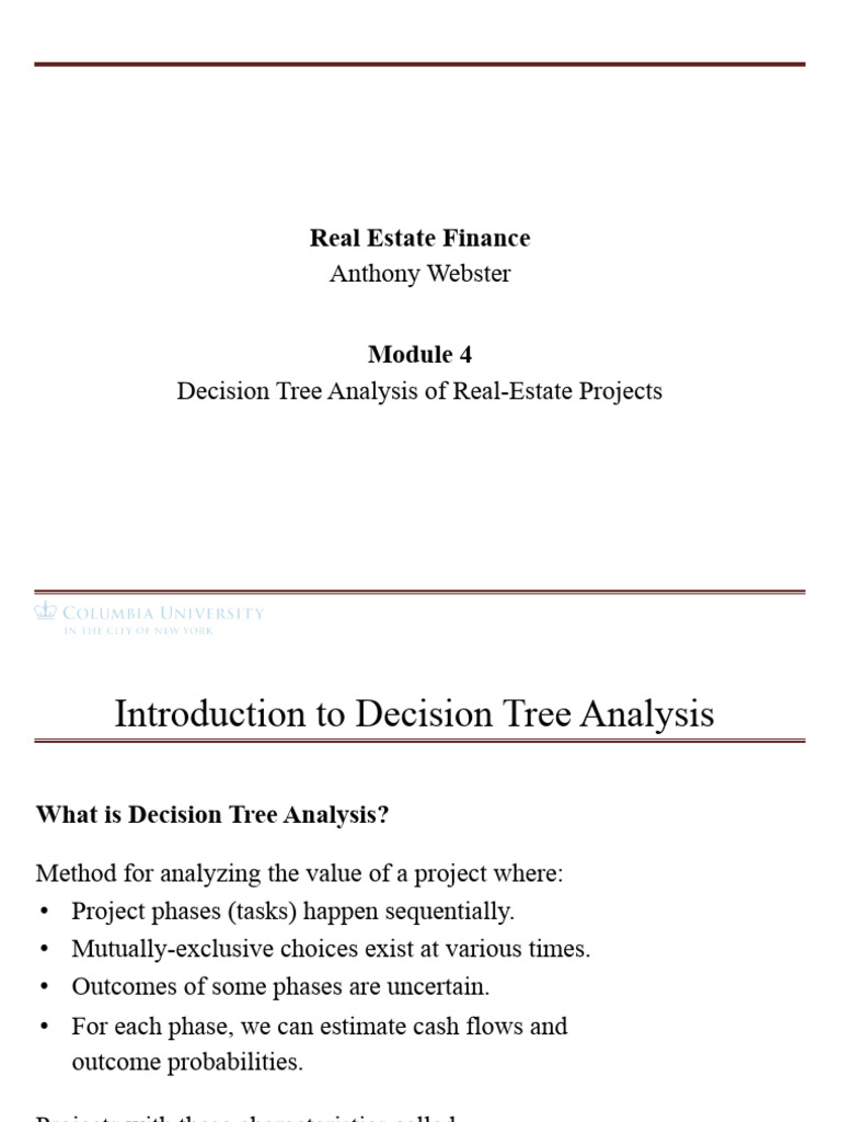 CM4 - W3 - Decision Tree Analysis of Real-Estate Projects | PDF