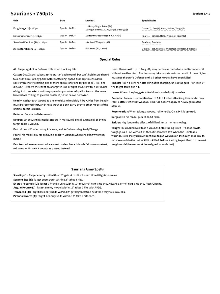 OPR Army Forge | PDF