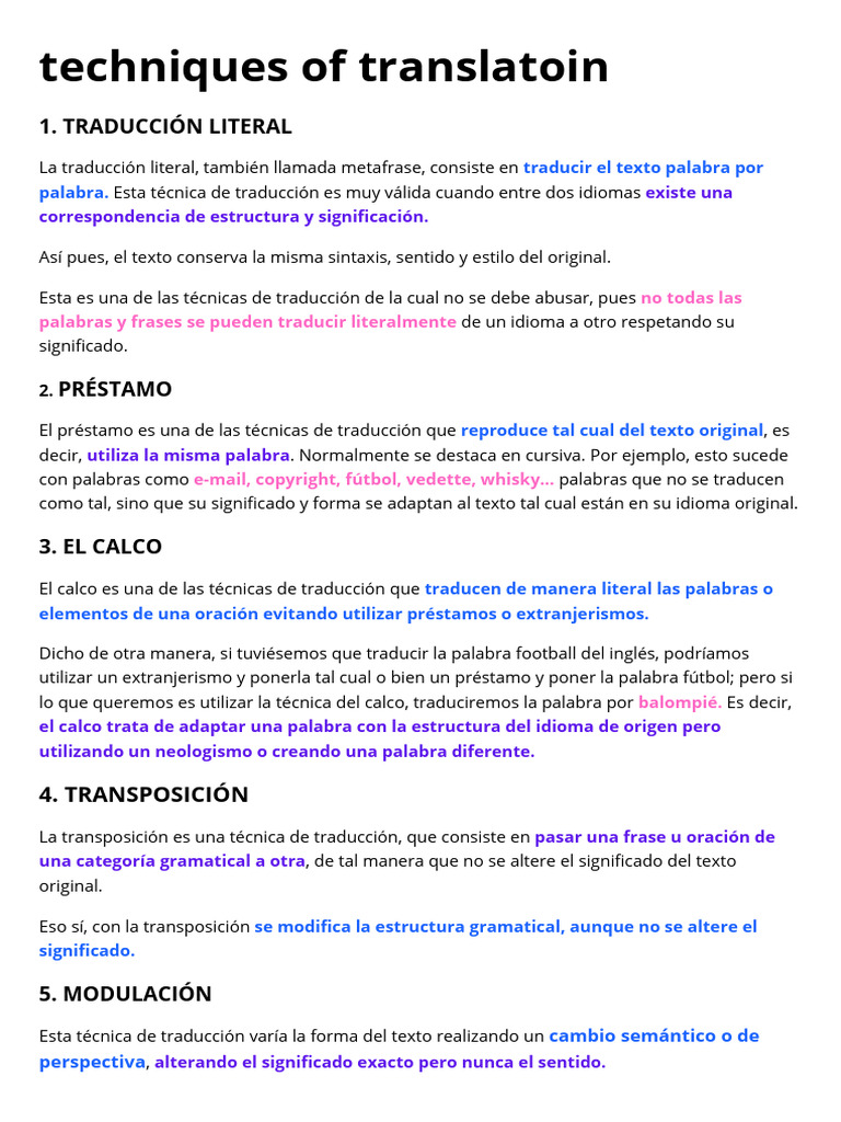 Técnicas de Traducción Efectivas | PDF | Traducciones | Comunicación humana