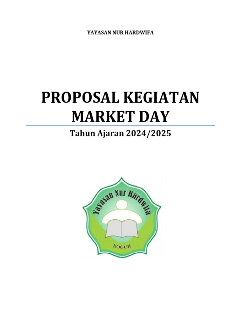 PROPOSAL MARKET DAY 2024-2025, Edit | PDF