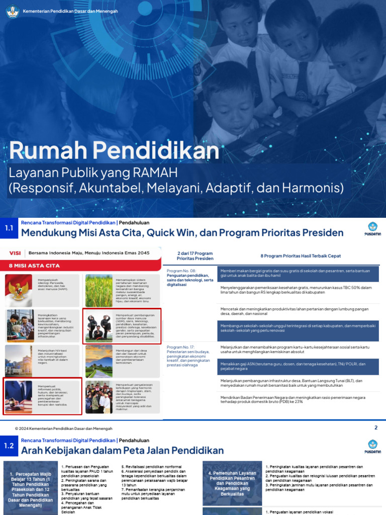 Rumah Pendidikan Untuk Mendukung Program Prioritas Kemendikdasmen | PDF