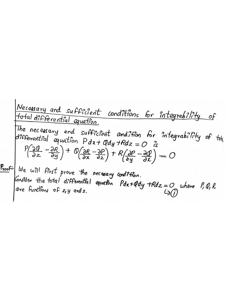 Total Differential Equations Homework Solutions | PDF