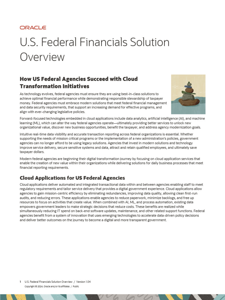 Federal Financials Solution Overview | PDF | Cloud Computing ...