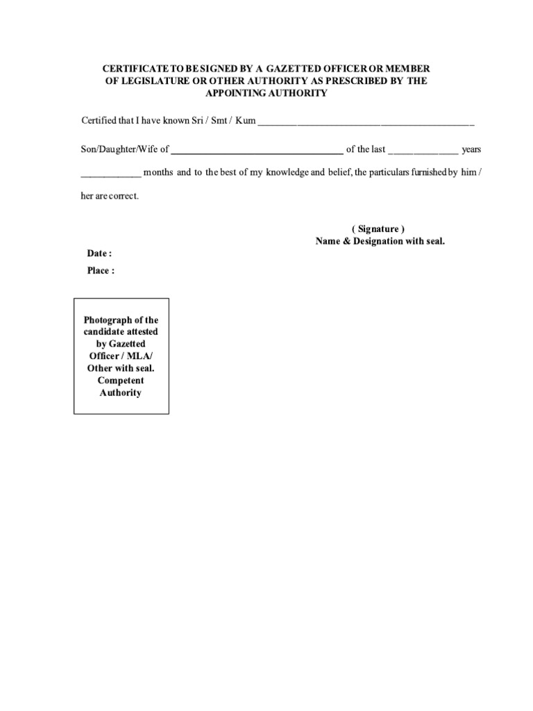 Attestation Form | PDF