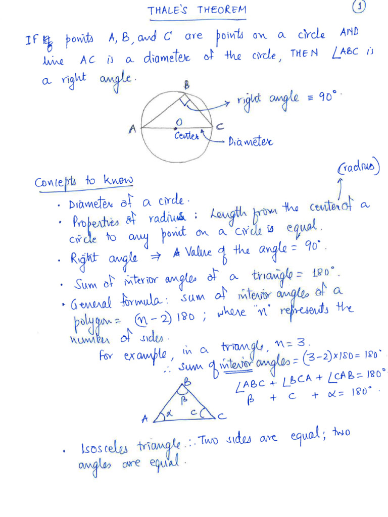 Thales Theorem | PDF