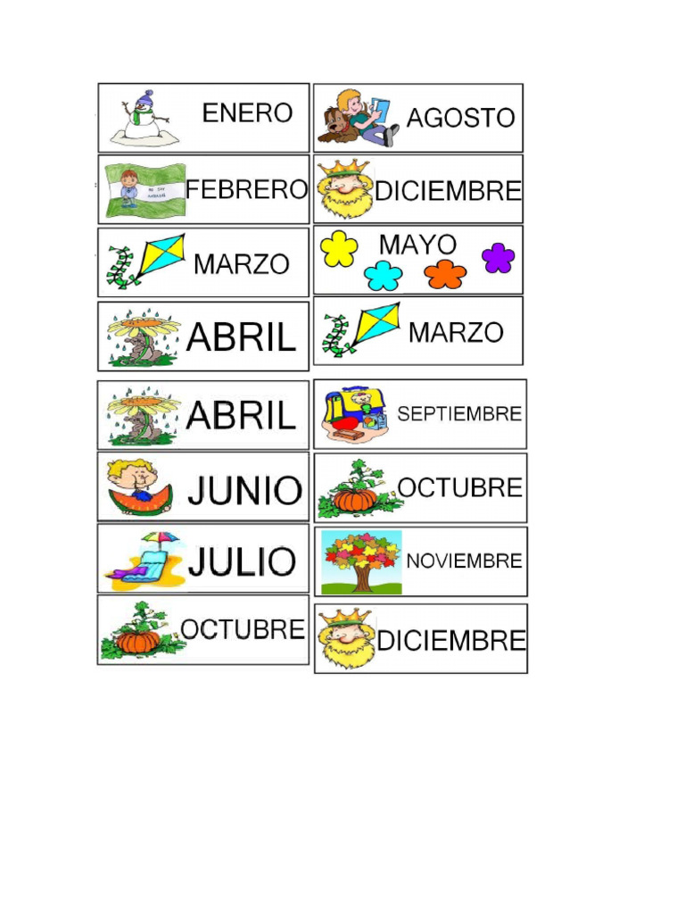 Meses Del Año | PDF