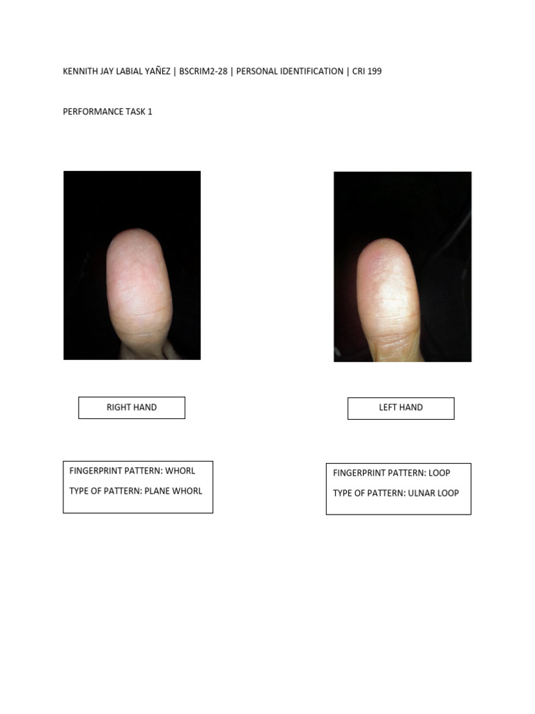 Kennith Jay Labial Yañez - Bscrim2-28 - Personal Identification - Cri 199 | PDF