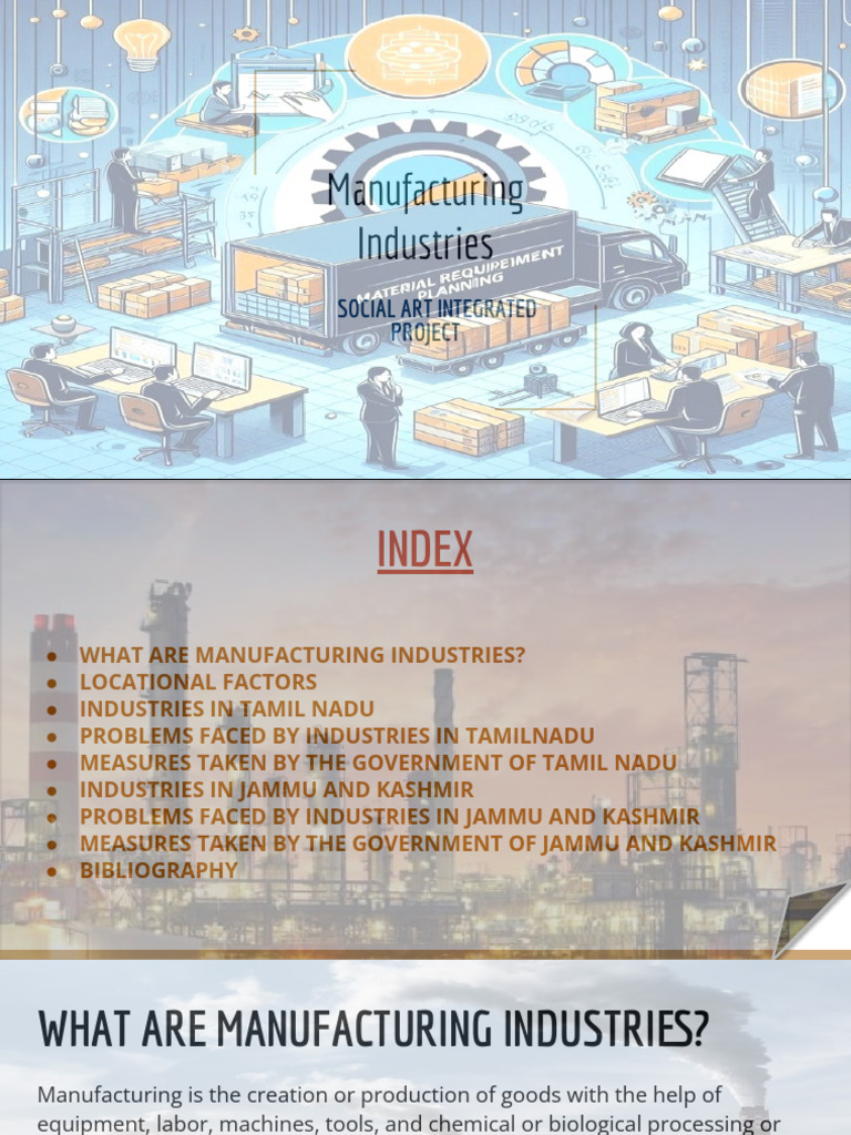 Manufacturing Industries | PDF | Agriculture | Infrastructure