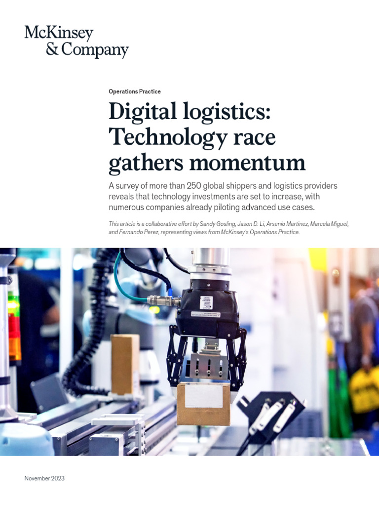 Digital Logistics Investment Surge 2023 | PDF | Logistics | Warehouse