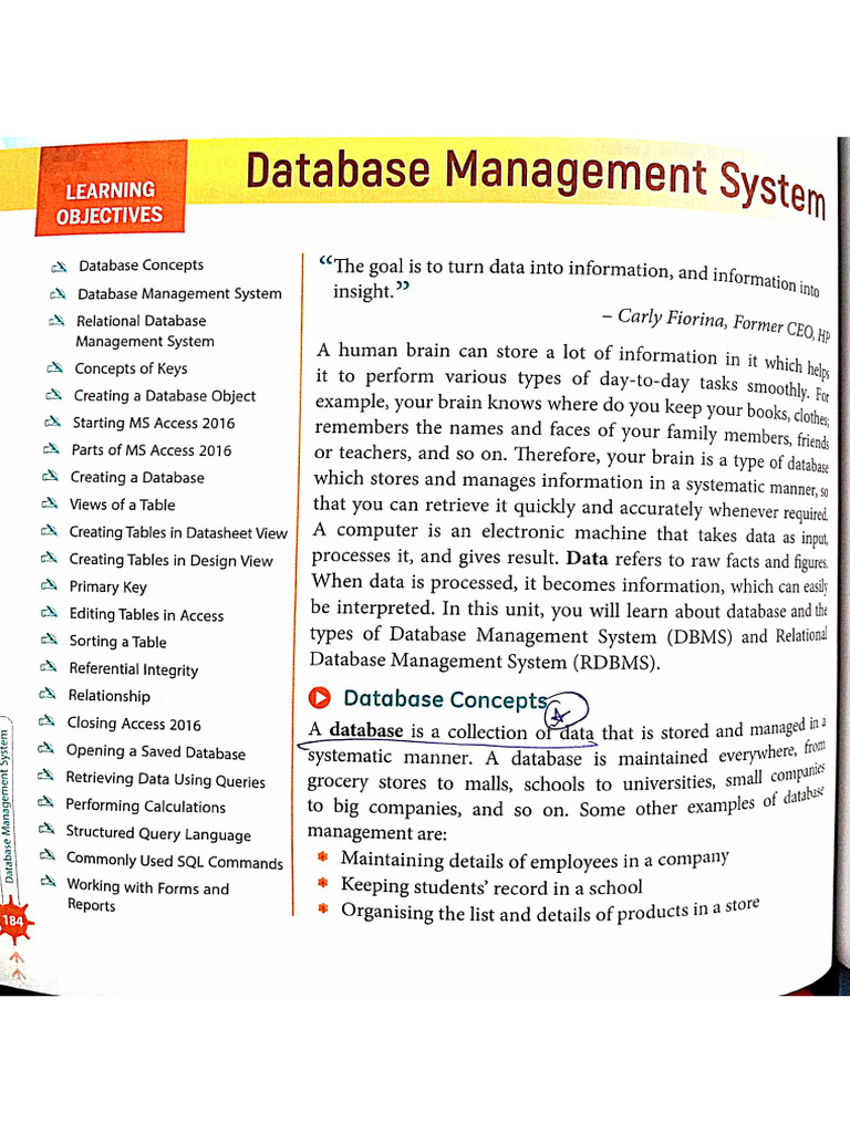 10th Chapter DBMS | PDF