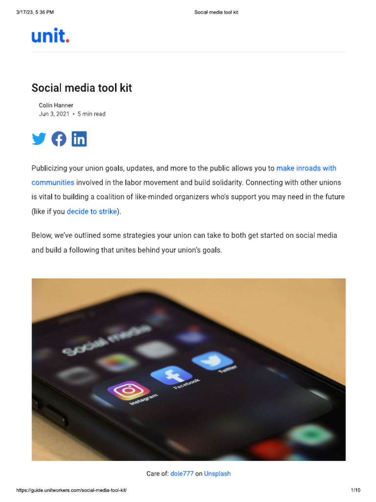 Social Media Toolkit | PDF