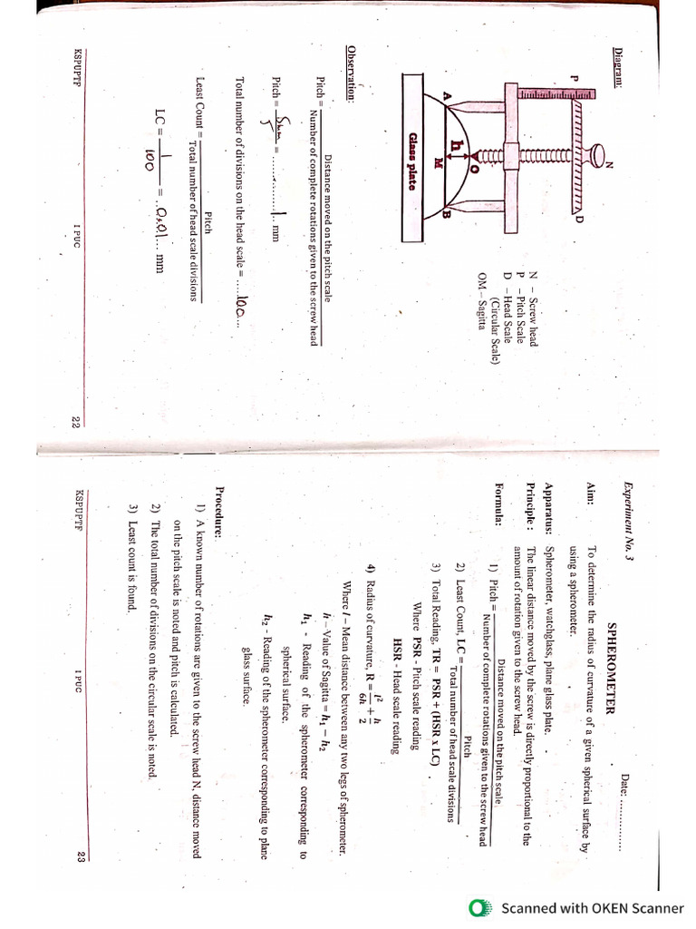 SPHEROMETER | PDF