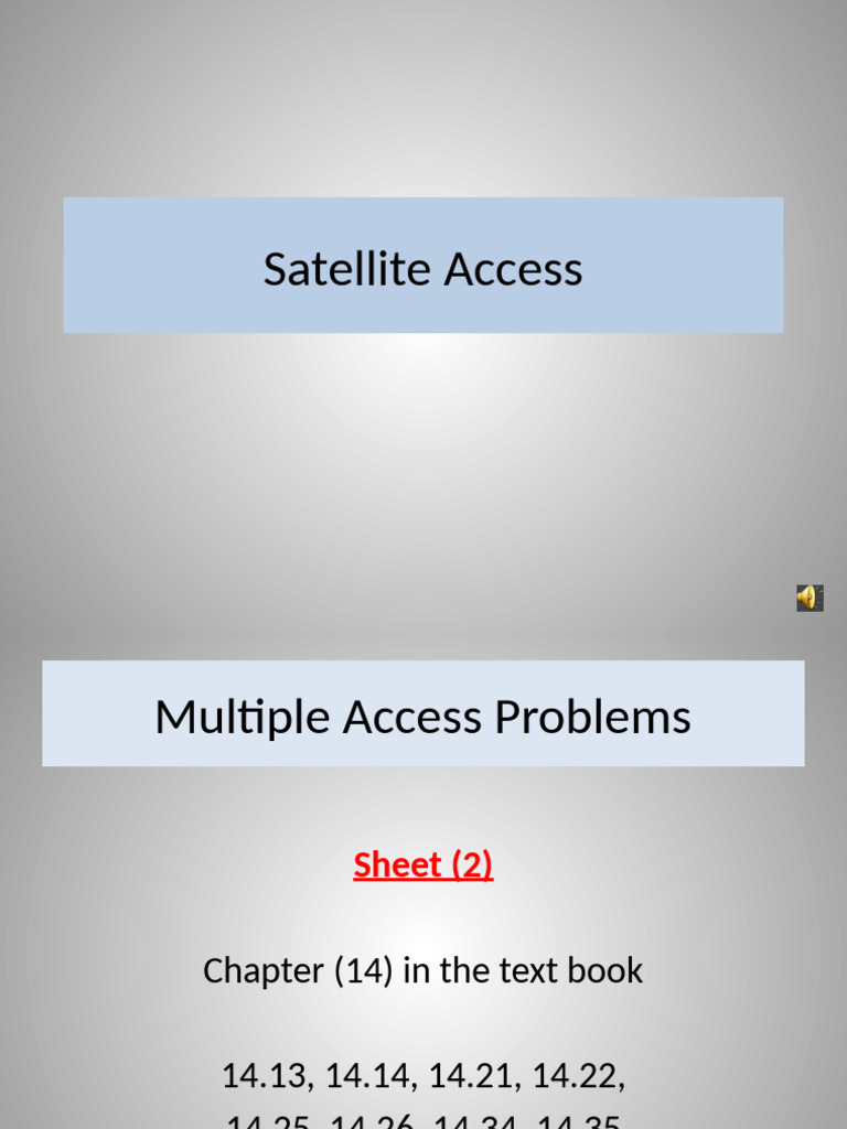 3- Satellite Access | PDF | Channel Access Method | Multiplexing