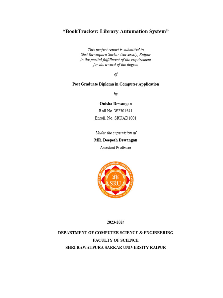 BookTracker Library Automation System | PDF | Class (Computer Programming) | Databases