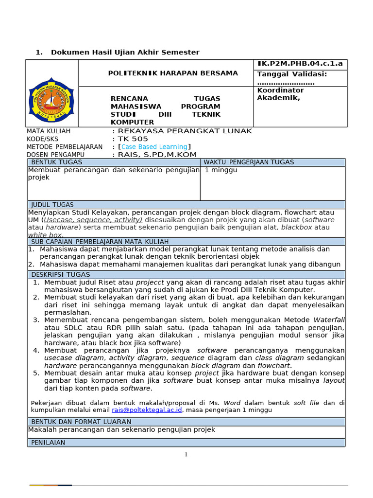 UAS RPL Case Based Learning 5CDE - 2024 | PDF