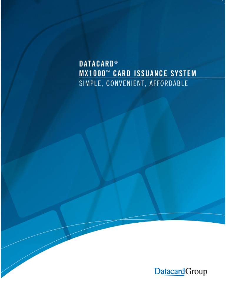 Datacard mx1000 Brochure - Ci11 5069i | PDF
