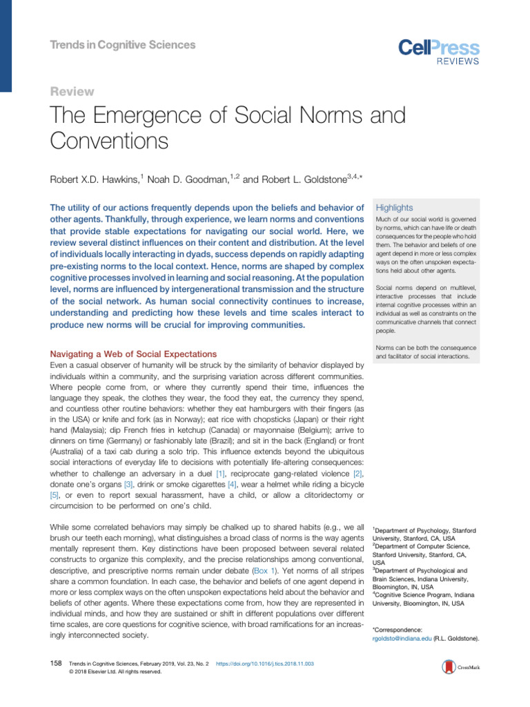 Understanding Social Norms and Conventions | PDF | Cognition | Simulation