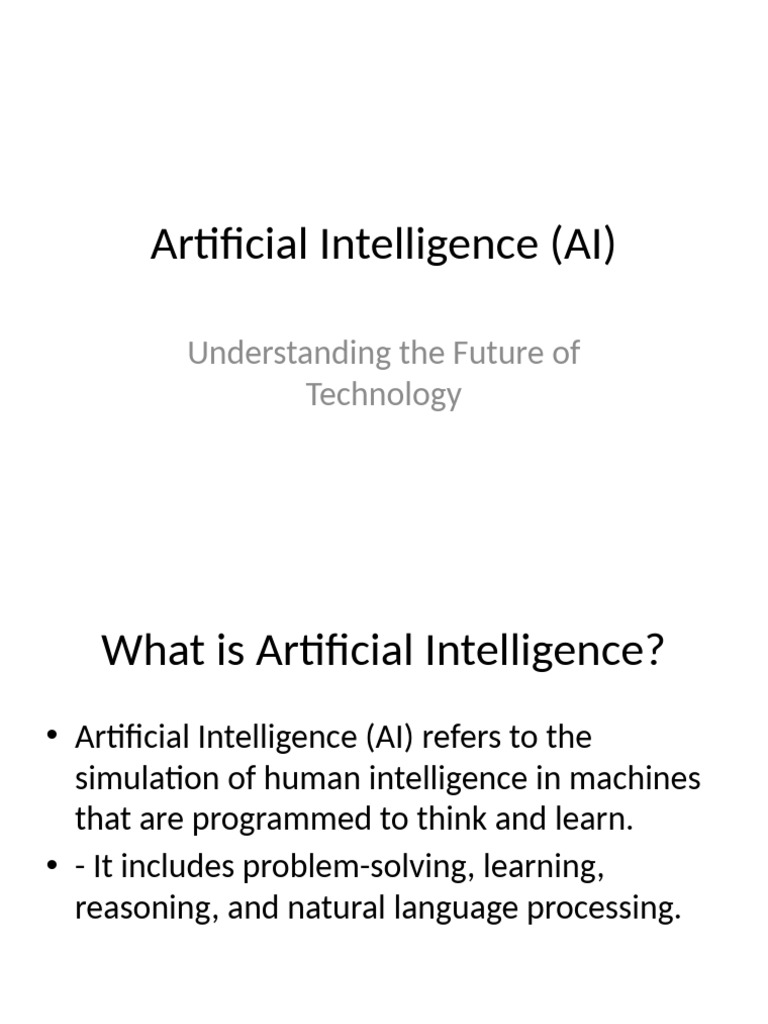 Artificial Intelligence Presentation Pdf