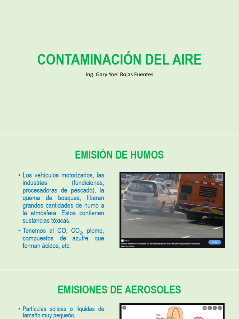 Contaminación Del Aire | PDF | Contaminación | Combustión