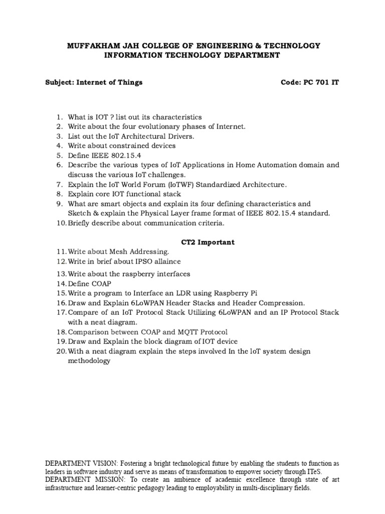 IOT CT1-CT2 Important.docx | PDF