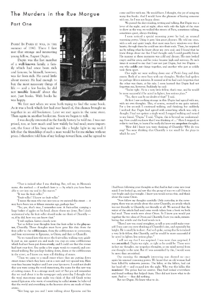 The Murders in The Rue Morgue | PDF