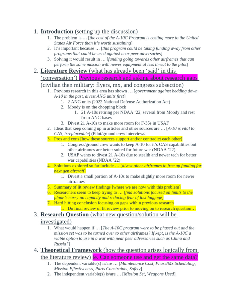 Espelien, C Theoretical Framwork Outline | PDF | Baggage