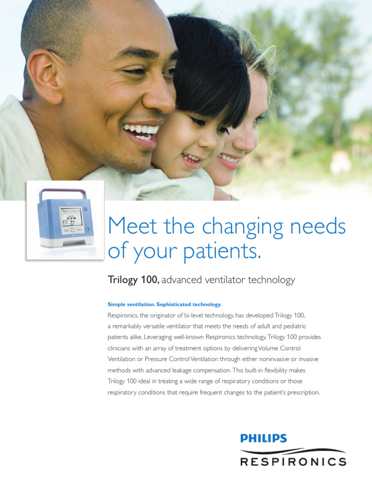 Versatile Trilogy 100 Ventilator Features | PDF | Breathing | Clinical ...