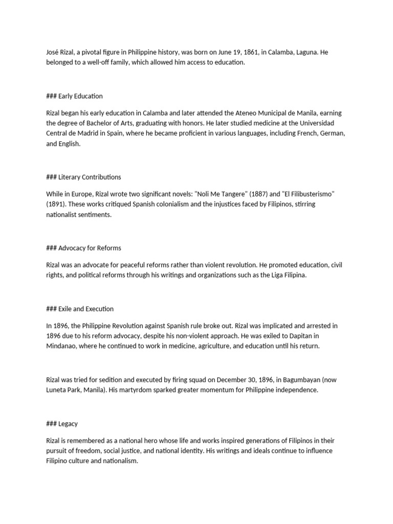 José Rizal A P WPS Office | PDF