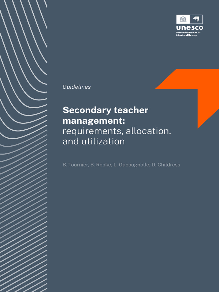 Secondary Teacher Management:: Requirements, Allocation, and Utilization | PDF | Teachers ...