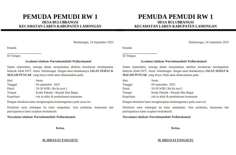 Undangan Pemuda rw1-1 | PDF