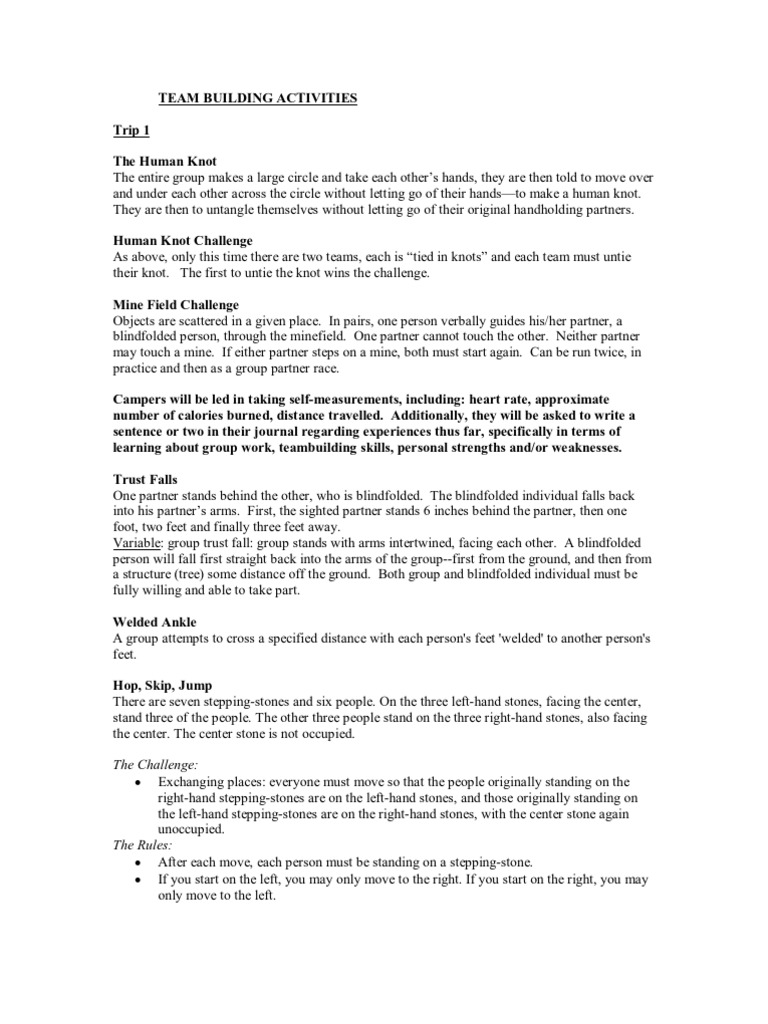 Team Building Activities | PDF