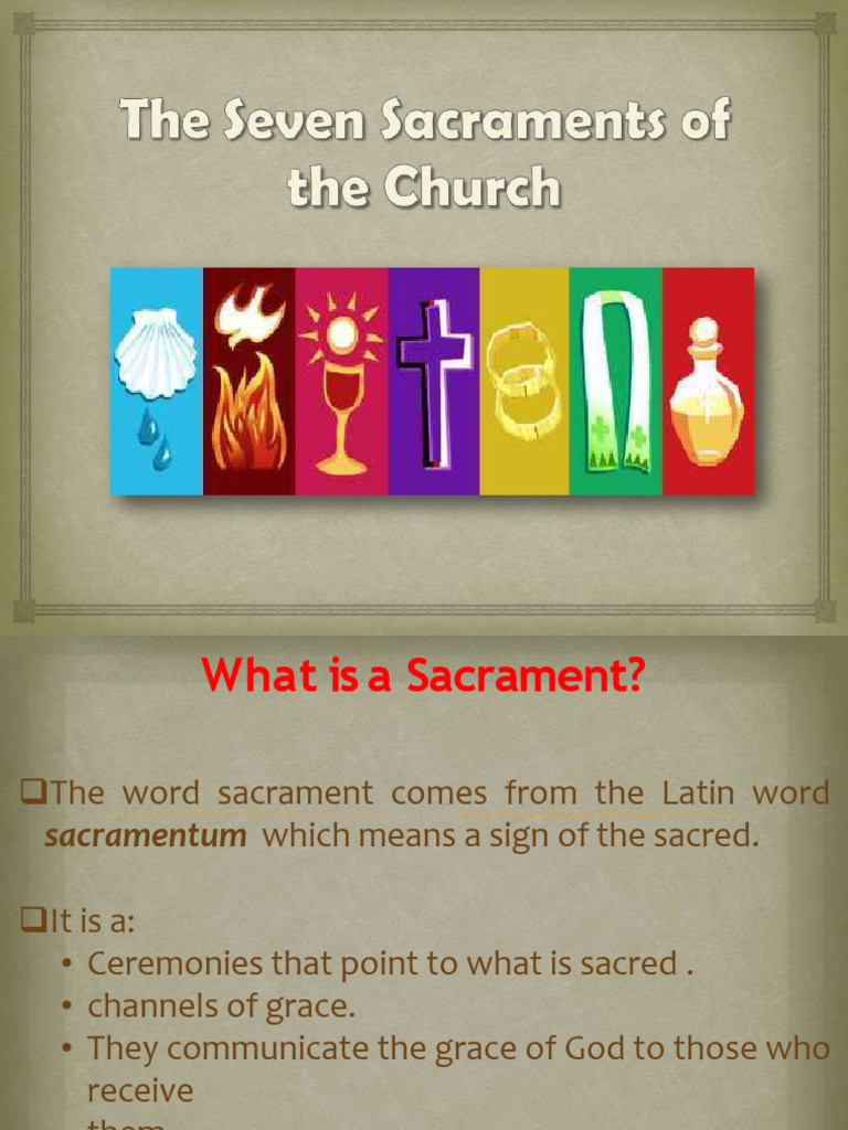 Understanding the Seven Sacraments | PDF | Baptism | Sacraments