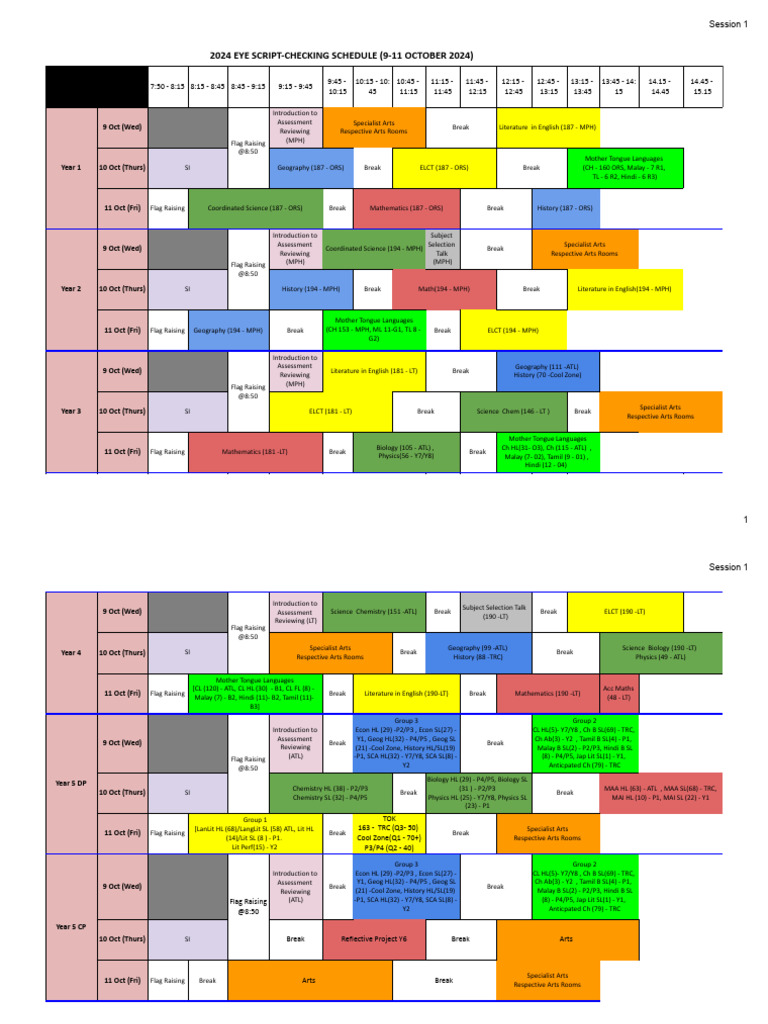 2024 EYE Post Exam Schedule | PDF | Science