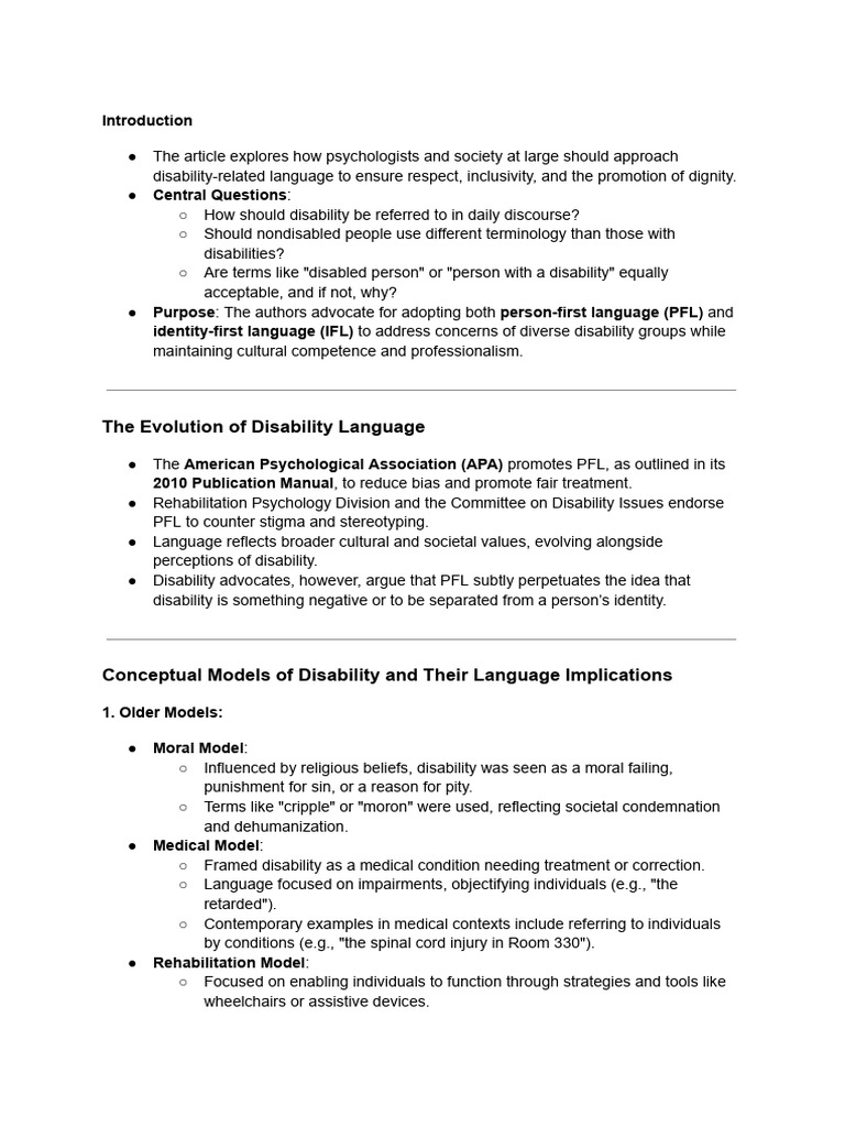 Person First Identity First | PDF | Disability | Identity (Social Science)