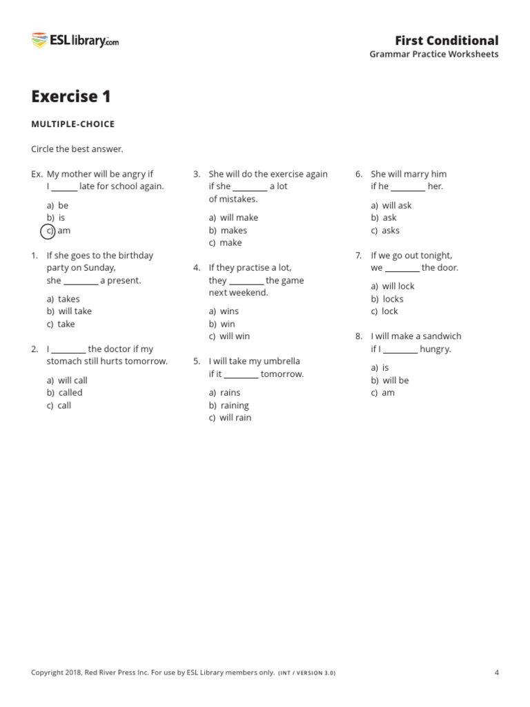 First Conditional Exercise 2 | PDF